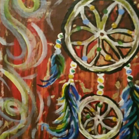 Other | Abstract Dream Catcher Painting | Poshmark