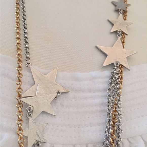 Jewelry | Silver And Gold Star Chain Necklace | Poshmark