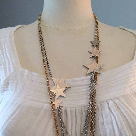 Jewelry | Silver And Gold Star Chain Necklace | Poshmark
