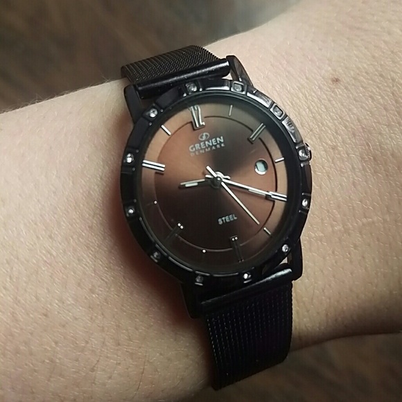 Grenen Denmark | Jewelry | Chocolate Brown Watch | Poshmark