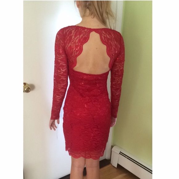 Jump | Dresses | Red Tight Fitted Lace Cocktail Dress For Sale | Poshmark