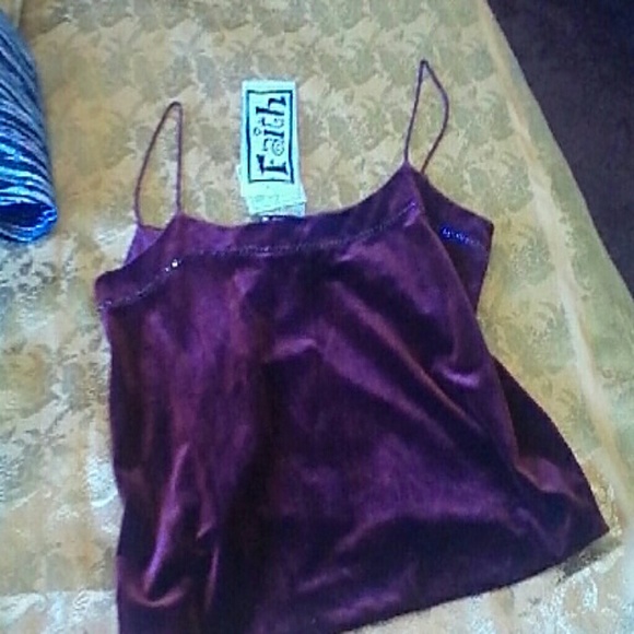 Faith | Tops | Faith By Cecelia Forrester Velvet Cami Burgandy S | Poshmark