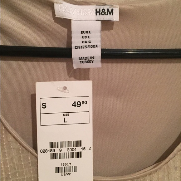 H&M | Dresses | Champagne Sequined Hm Cocktail Dress | Poshmark