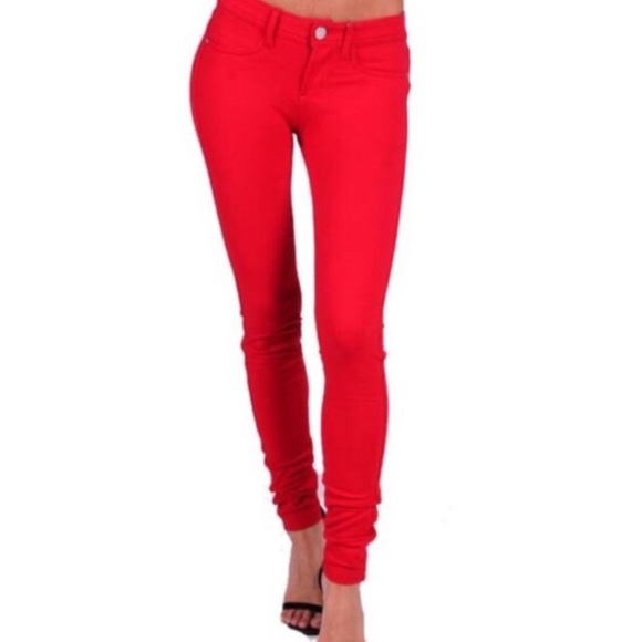 Jennifer's Chic Boutique | Pants & Jumpsuits | Red Jeggings | Poshmark