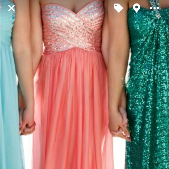 La Femme | Dresses | La Femme Coral Colored Prom Dress | Poshmark