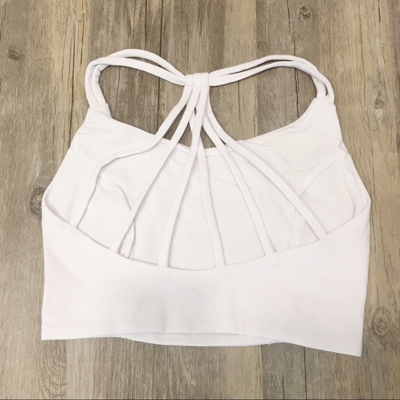 Tops | White Caged Back Crop Top | Poshmark
