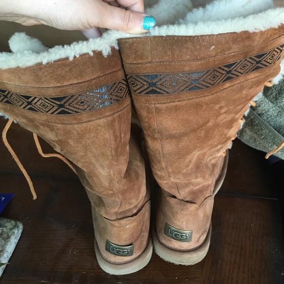 UGG | Shoes | Sale Limited Time Lace Up Uggs W Tribal Pattern | Poshmark