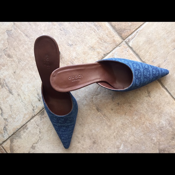 Gucci | Shoes | Gucci Denim Slides | Poshmark