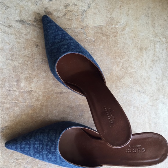 Gucci | Shoes | Gucci Denim Slides | Poshmark