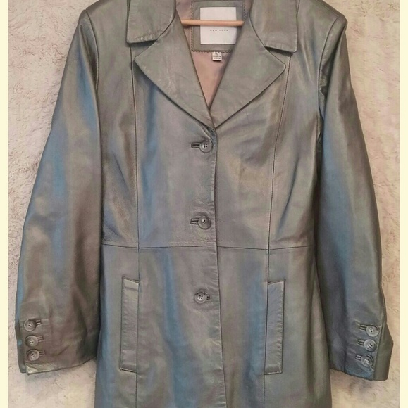 Andrew Marc | Jackets & Coats | Andrew Marc New York Silvergrey Leather ...