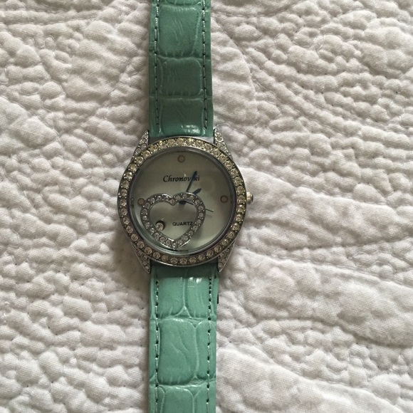 Accessories | Mint Green Leather Watch | Poshmark