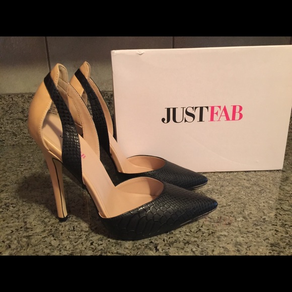 JustFab | Shoes | Black And Tan Justfab Heels | Poshmark
