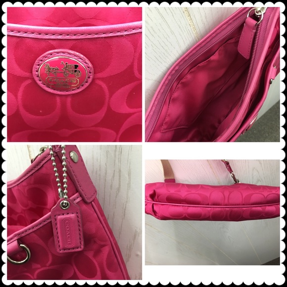 Coach | Bags | Pink Signature Coach Crossbody Purse | Poshmark