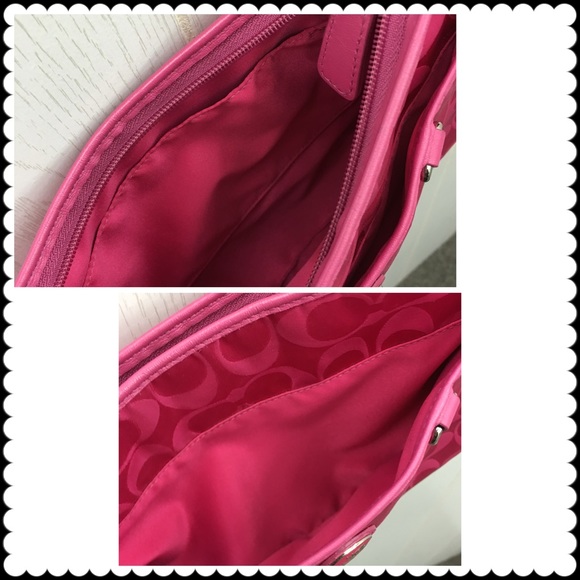 Coach | Bags | Pink Signature Coach Crossbody Purse | Poshmark