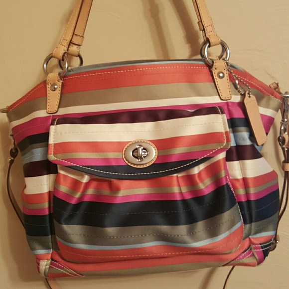 Coach | Bags | Coach Legacy Variegated Stripe Bag | Poshmark