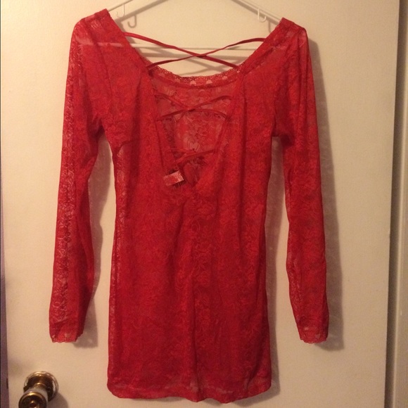 Frederick's of Hollywood | Intimates & Sleepwear | Sexy Red Lace ...