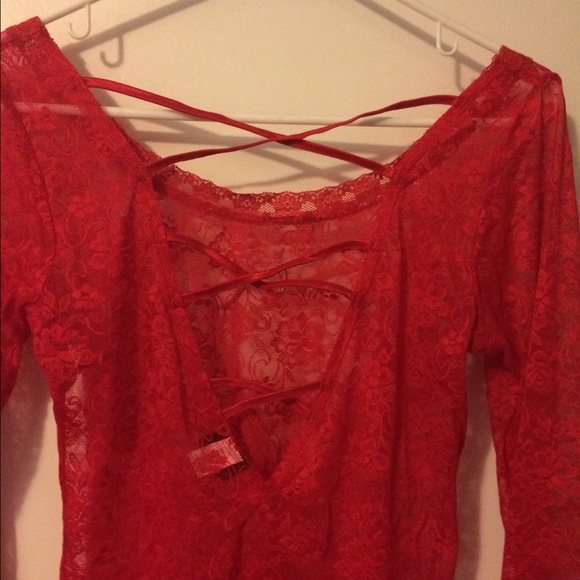 Frederick's of Hollywood | Intimates & Sleepwear | Sexy Red Lace ...