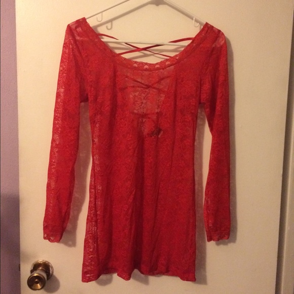 Frederick's of Hollywood | Intimates & Sleepwear | Sexy Red Lace ...