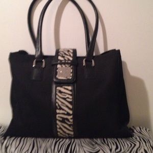 Diane Von Furstenberg | Bags | Studio Dvf Black Large Canvas And ...