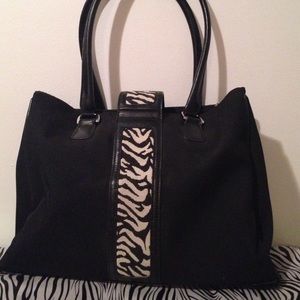 Diane Von Furstenberg | Bags | Studio Dvf Black Large Canvas And ...