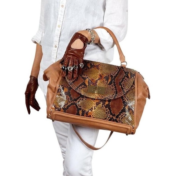 Be & D | Bags | Be D Genuine Python Snakeskin Satchel | Poshmark