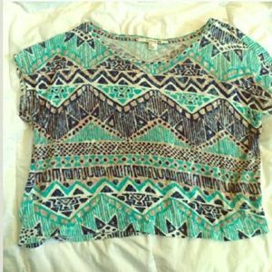 Forever 21 | Tops | Forever 2 Aztec Crop Top Med | Poshmark