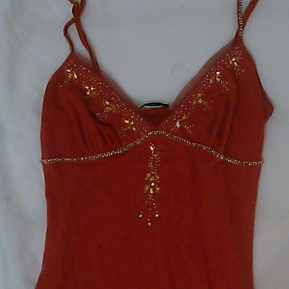 unit usa | Tops | Sexy And Stylish Spaghetti Strapped Shirt With Bea ...