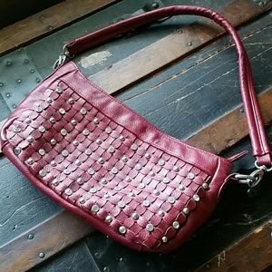 56% off Handbags - Red/black studded 3-in-1 faux leather tote bag from ...