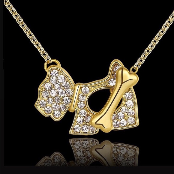 Jewelry | Dog Bone Pendant Chain Necklace Silver Plated | Poshmark