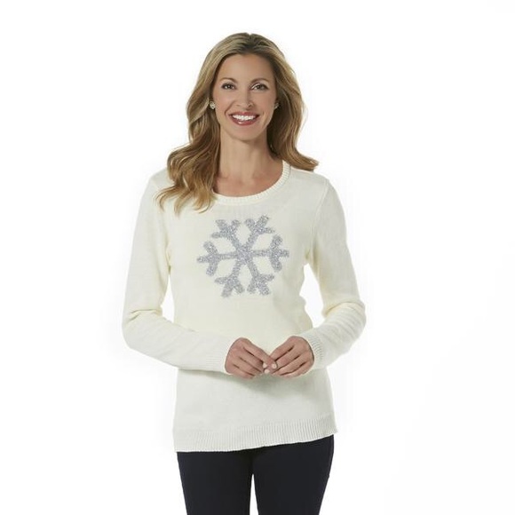 Laura Scott | Sweaters | Laura Scott Embellished Sweater Snowflake ...