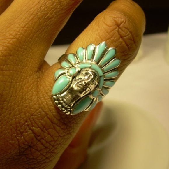 Jewelry | Santa Fe Sterling Silver Turquoise Indian Ring | Poshmark