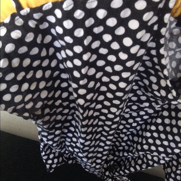 Tops | Black And White Polka Dot Shirt | Poshmark