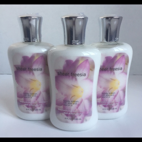 Bath & Body Works | Other | Bath Body Works Sheer Freesia Body Lotions ...