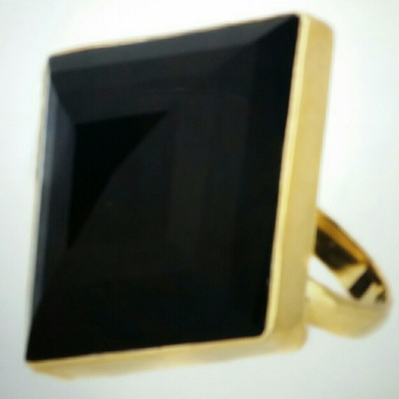 emitations | Jewelry | Jumbo Square Black Cz Cocktail Ring | Poshmark