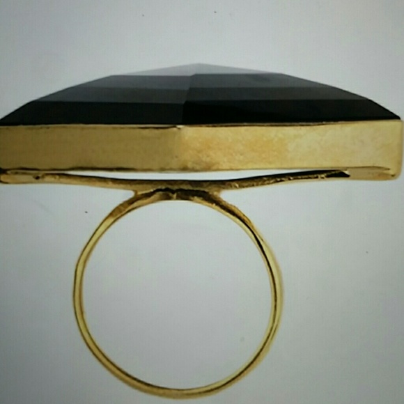 emitations | Jewelry | Jumbo Square Black Cz Cocktail Ring | Poshmark