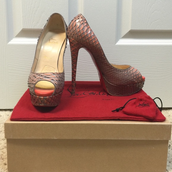 Christian Louboutin | Shoes | Christian Louboutin Lady Peep5 Python ...