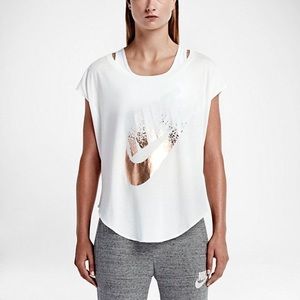 Nike | Tops | Nike Metallic Signal Tee | Poshmark
