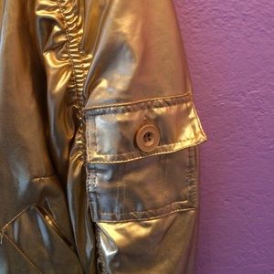 last kiss | Jackets & Coats | Gold Bomber Jacket | Poshmark