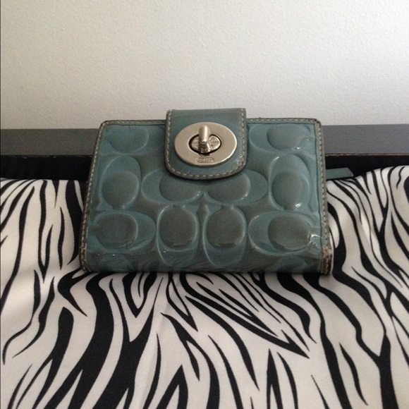 Coach | Bags | Beautiful Blue Coach Wallet | Poshmark