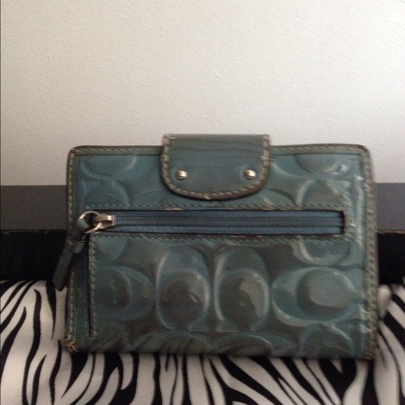 Coach | Bags | Beautiful Blue Coach Wallet | Poshmark