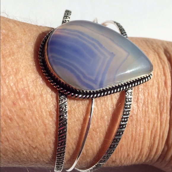 Handcrafted | Jewelry | Botswana Agate Cuff Bracelet | Poshmark