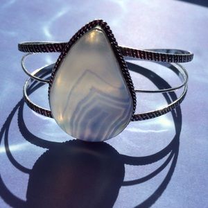 Handcrafted | Jewelry | Botswana Agate Cuff Bracelet | Poshmark