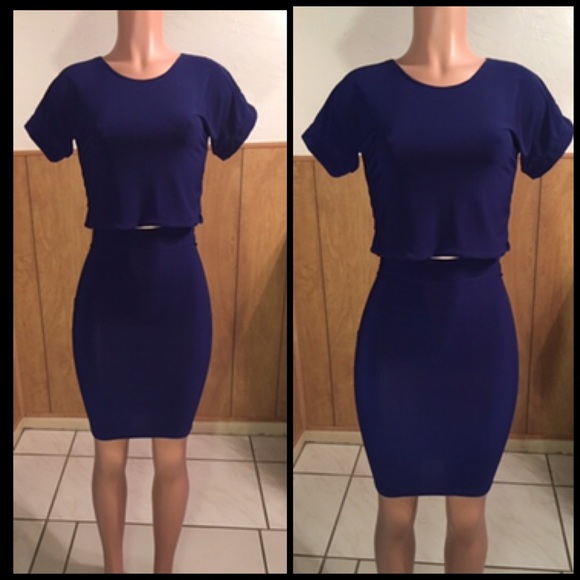 Skirts | Two Piece Navy Blue Skirt Set | Poshmark