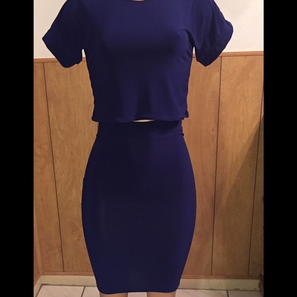 Skirts | Two Piece Navy Blue Skirt Set | Poshmark