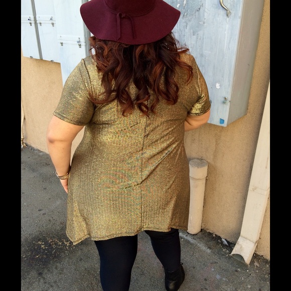 Klash boutique | Tops | Plus Size Gold Tunic Top | Poshmark