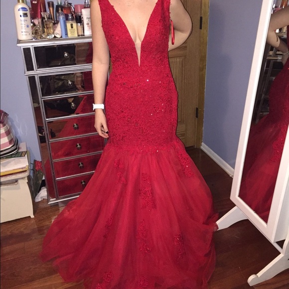 Jovani | Dresses | Jovani 26 Red Prom Dress | Poshmark