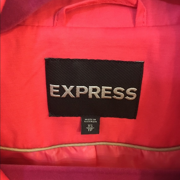 Express | Jackets & Coats | Express Coral Trench Coat | Poshmark