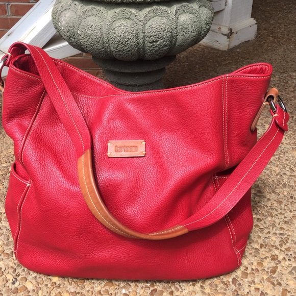 Hartmann | Bags | Red Leather Hartman Purse | Poshmark