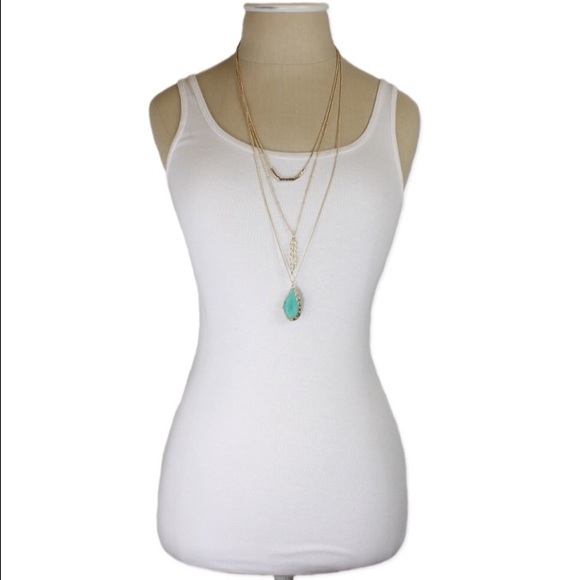 ZAD | Jewelry | Price Dropnatural Stone Layered Necklace | Poshmark