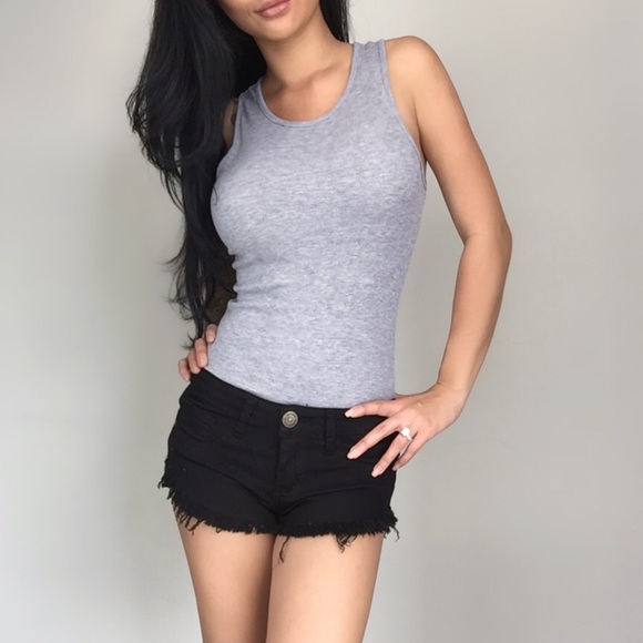 Other | Heather Gray Beater Bodysuit | Poshmark